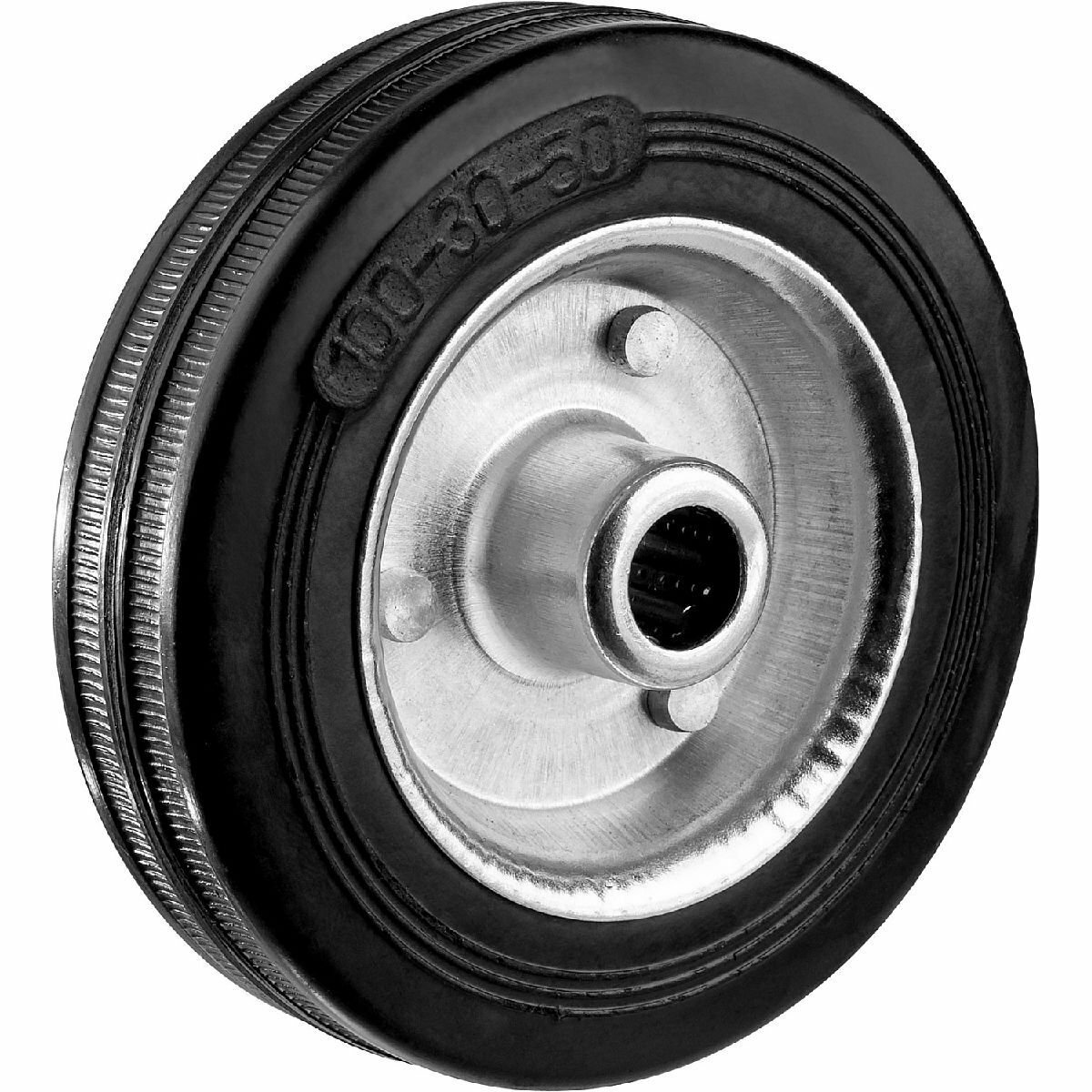 Колесо резина металл игольчатый подшипник ЗУБР Профессионал d 100 мм грузоподъемность 70 кг