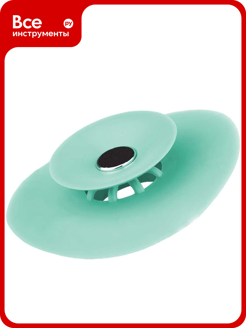Пробка для ванны и раковины MasterProf d-100 мм, бирюзовая ТД.030478