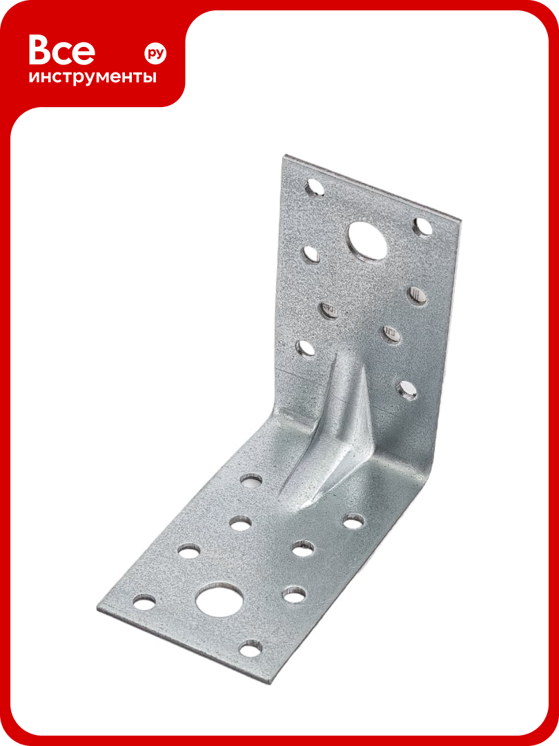 Крепежный усиленный уголок РемоКолор KUU 2 мм, 70x70x40 мм 710-0174