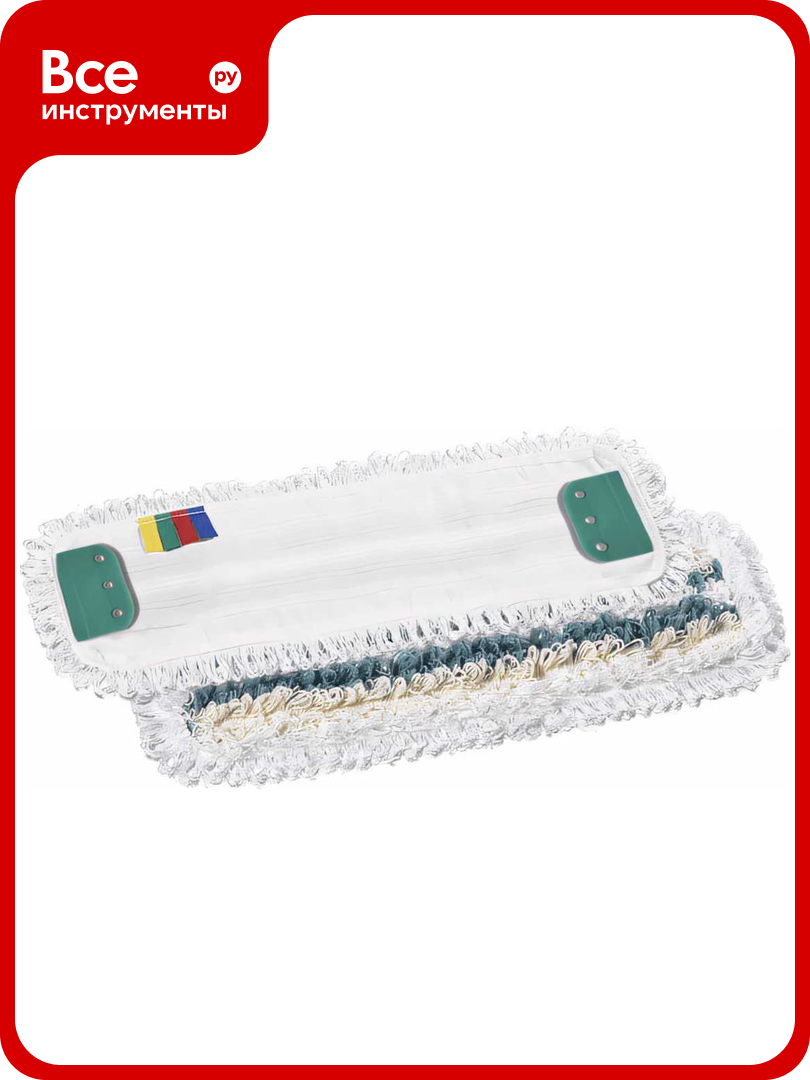 Моп, TTS, с держателями TTS Трио, хлопок-микрофибра-полиэстер, 40х13 см. 00000485, ежедневной влажной уборки напольных