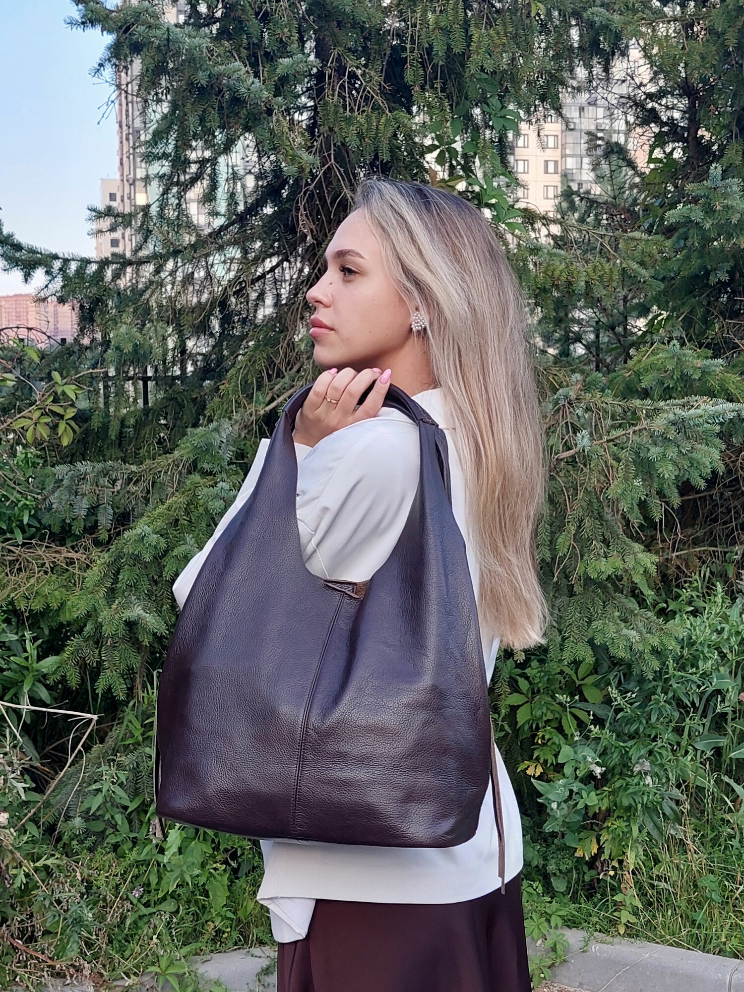 Сумка хобо  МариОль, сумка-мешок в стиле бохо