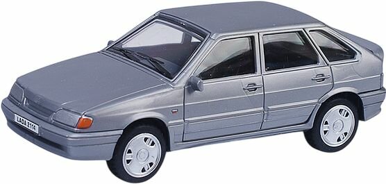 Машина "LADA-2114 SAMARA", размер 11х4 см, игрушечный транспорт, детский автомобиль, пластиковая модель для детей, цвет серебристый