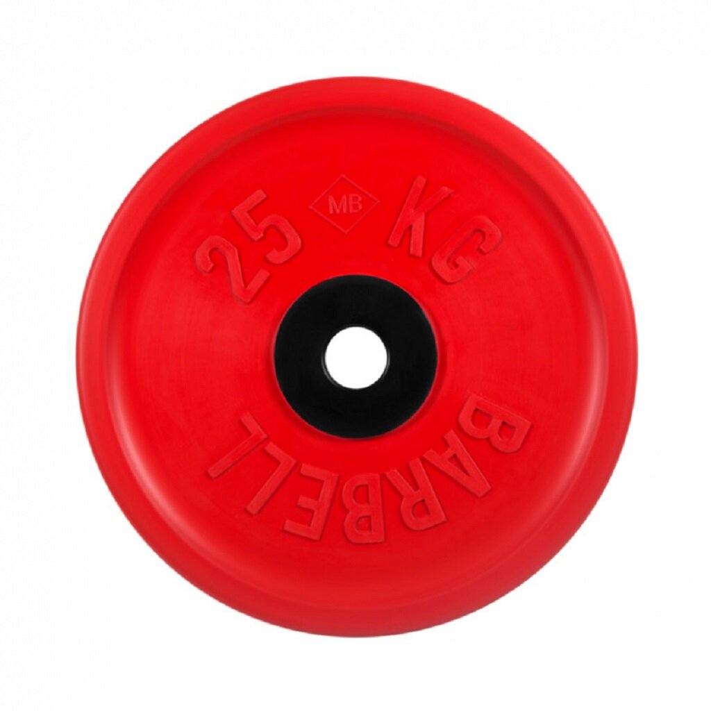 Блины для штанги и гантелей MB Barbell 25 кг 51 мм евро-классик олимпийский красный