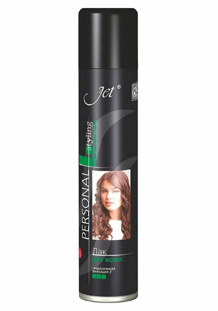 Jet Personal Styling Лак для волос 3 - "сверхсильная фиксация. Блеск и фиксация" 190 мл.