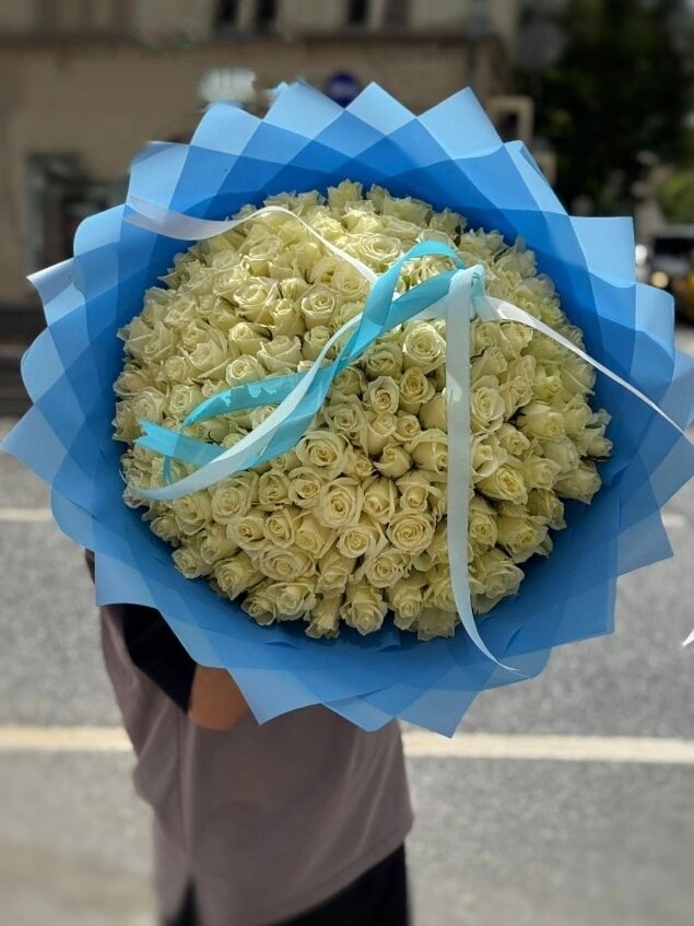 Букет из 101 белой розы Baby