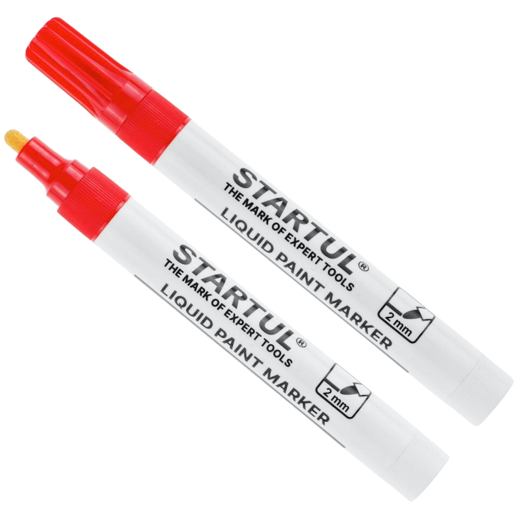 Маркер строительный перманентный на основе жидкой краски STARTUL Profi красный (ST4360-03)