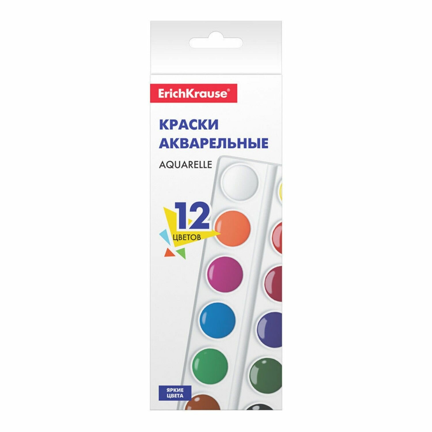 Акварельные краски 12цв. Erich Krause Basic, в карт. пенале
