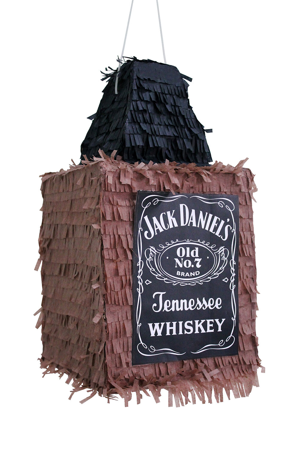Пиньята ГК сфера "Бутылка виски"Jack Daniel's , для фотосессии, коричневая без наполнения и биты