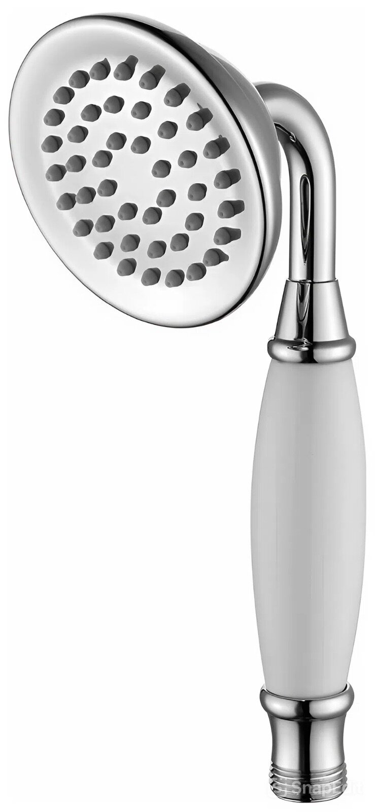 Лейка душевая Lemark LM8007C, 1-функциональная латунь, хром/белый