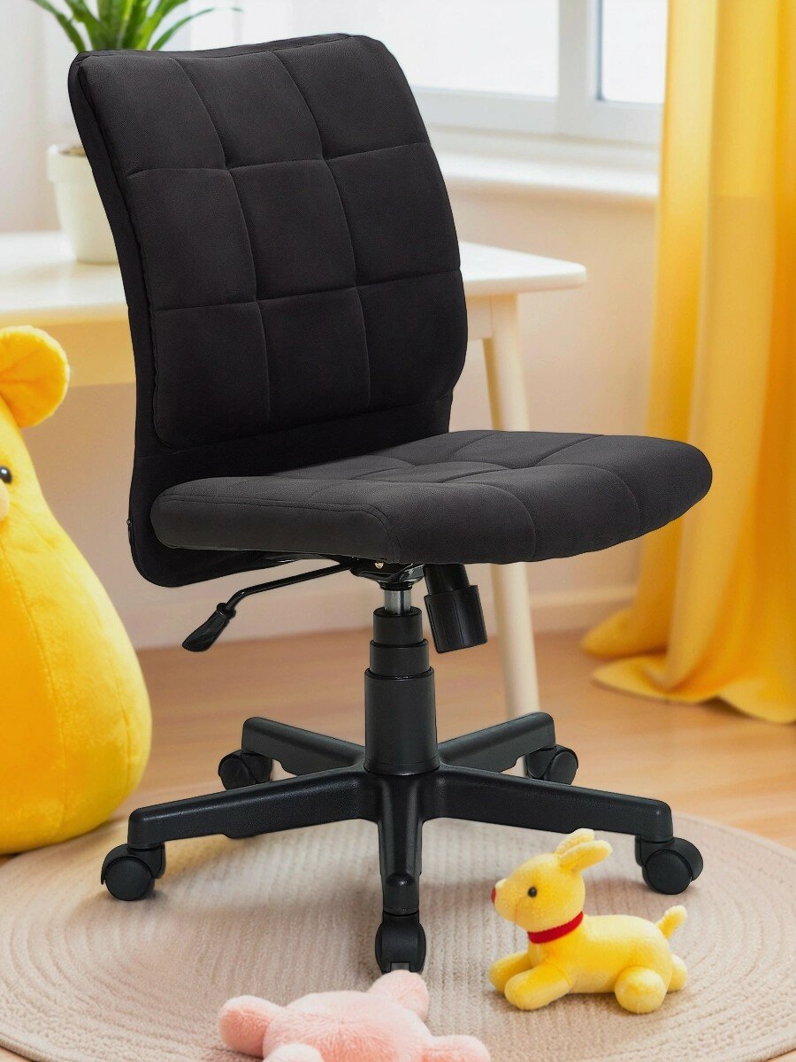 Компьютерное кресло оператора КР 555 Black обивка велюр черный