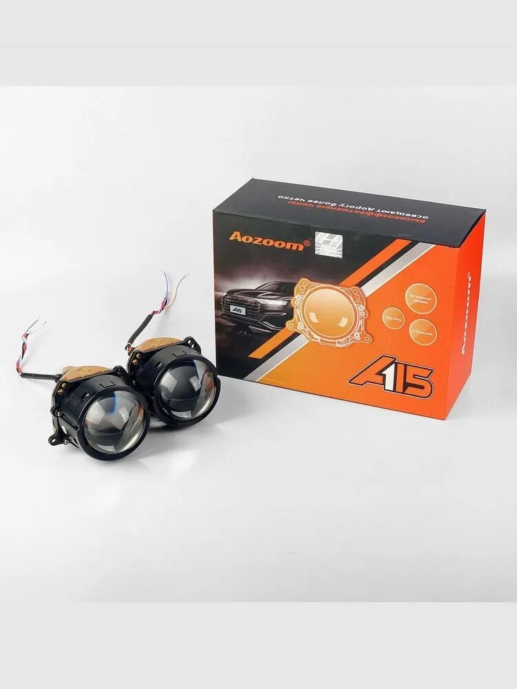 Би лед линзы 3 дюйма Aozoom A15, 5500K 12V, светодиодные 58/65W, ближний/дальний, яркий белый свет, замена штатных