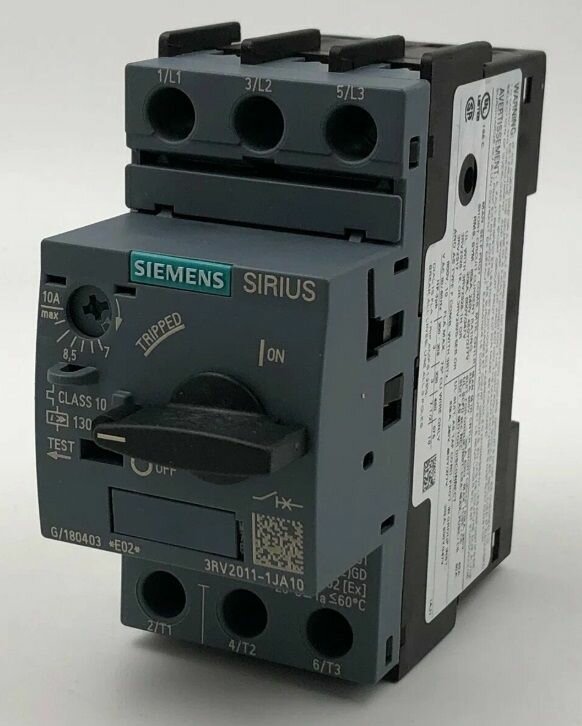 Выключатель автоматический для защиты электродвигателя Siemens 3RV2011-1JA10