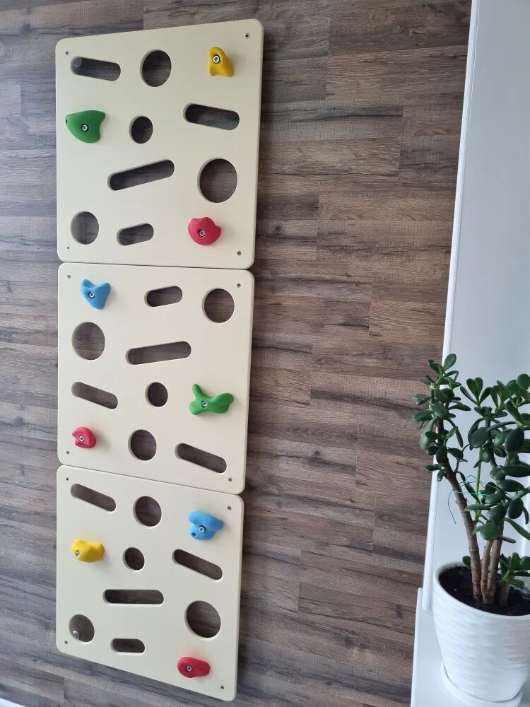 Домашний скалодром Хватамба, 4 панели 60x60 см, слоновая кость