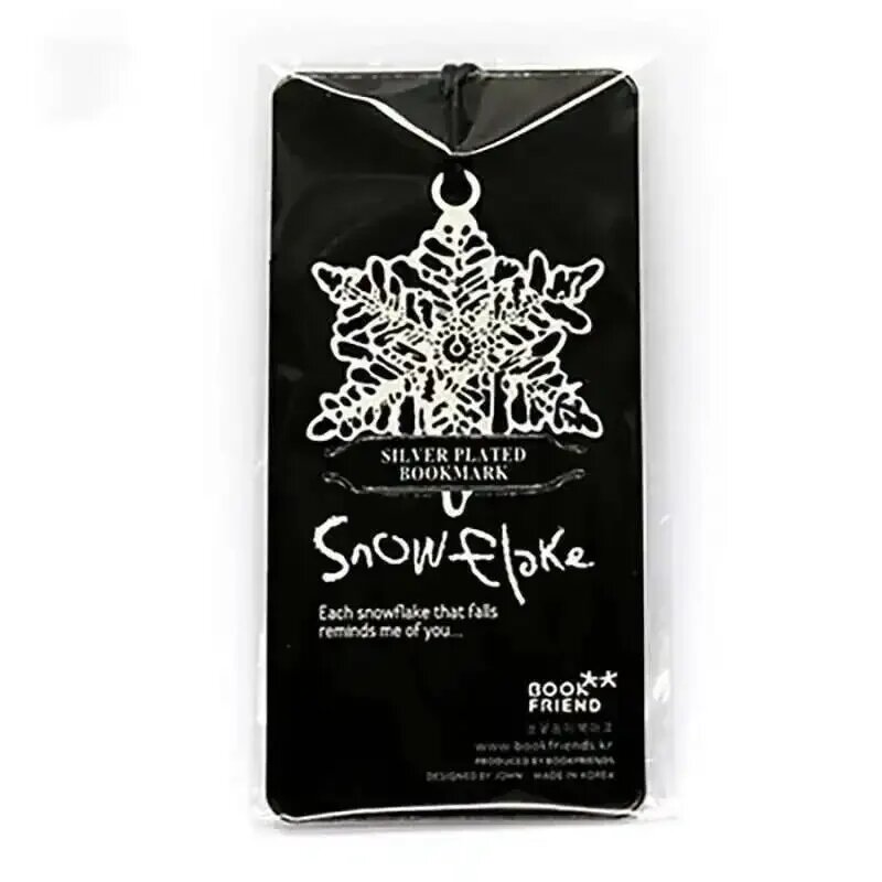 Закладка Snowflake, серебряная, Color: E