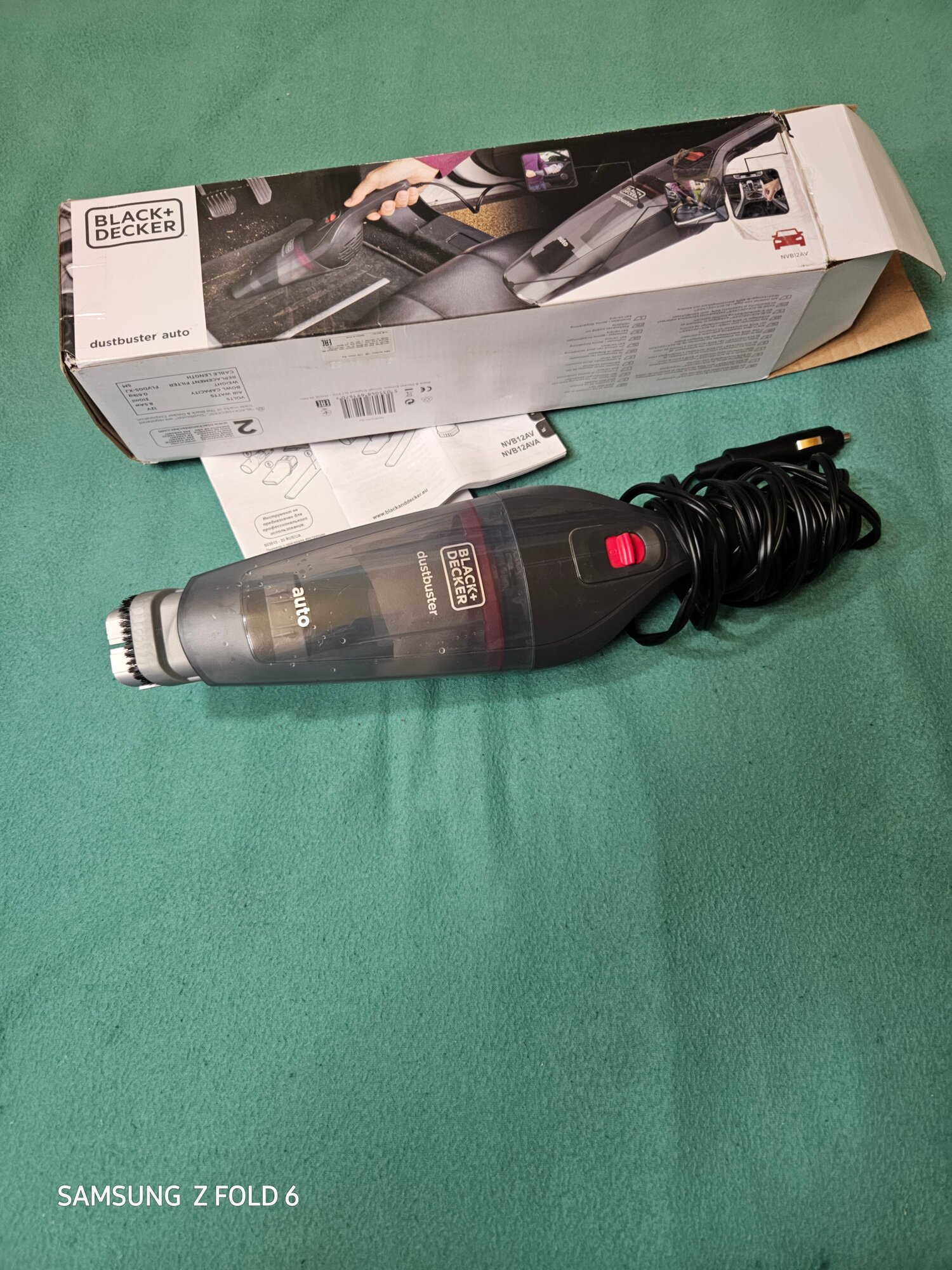 Пылесос автомобильный 12в Black Decker брендовый