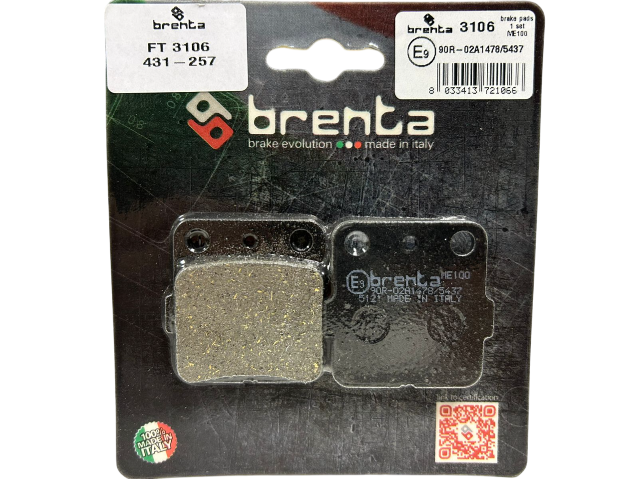Тормозные колодки Brenta BR3106 (FT3106)
