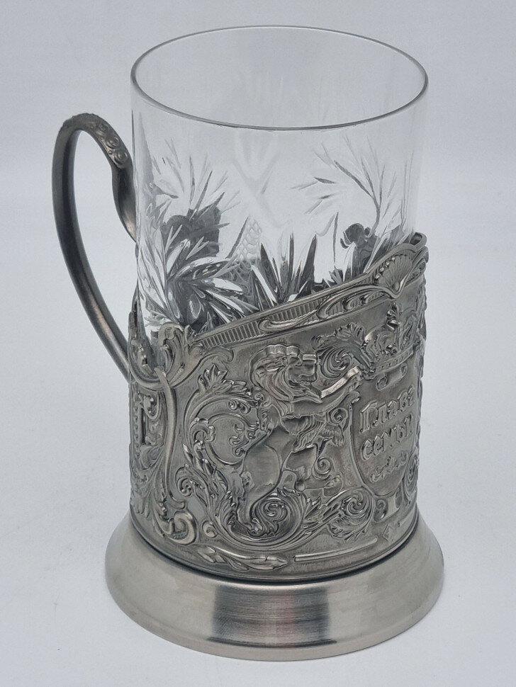 Подстаканник "Глава семьи (Триумфальная)" с хрустальным стаканом