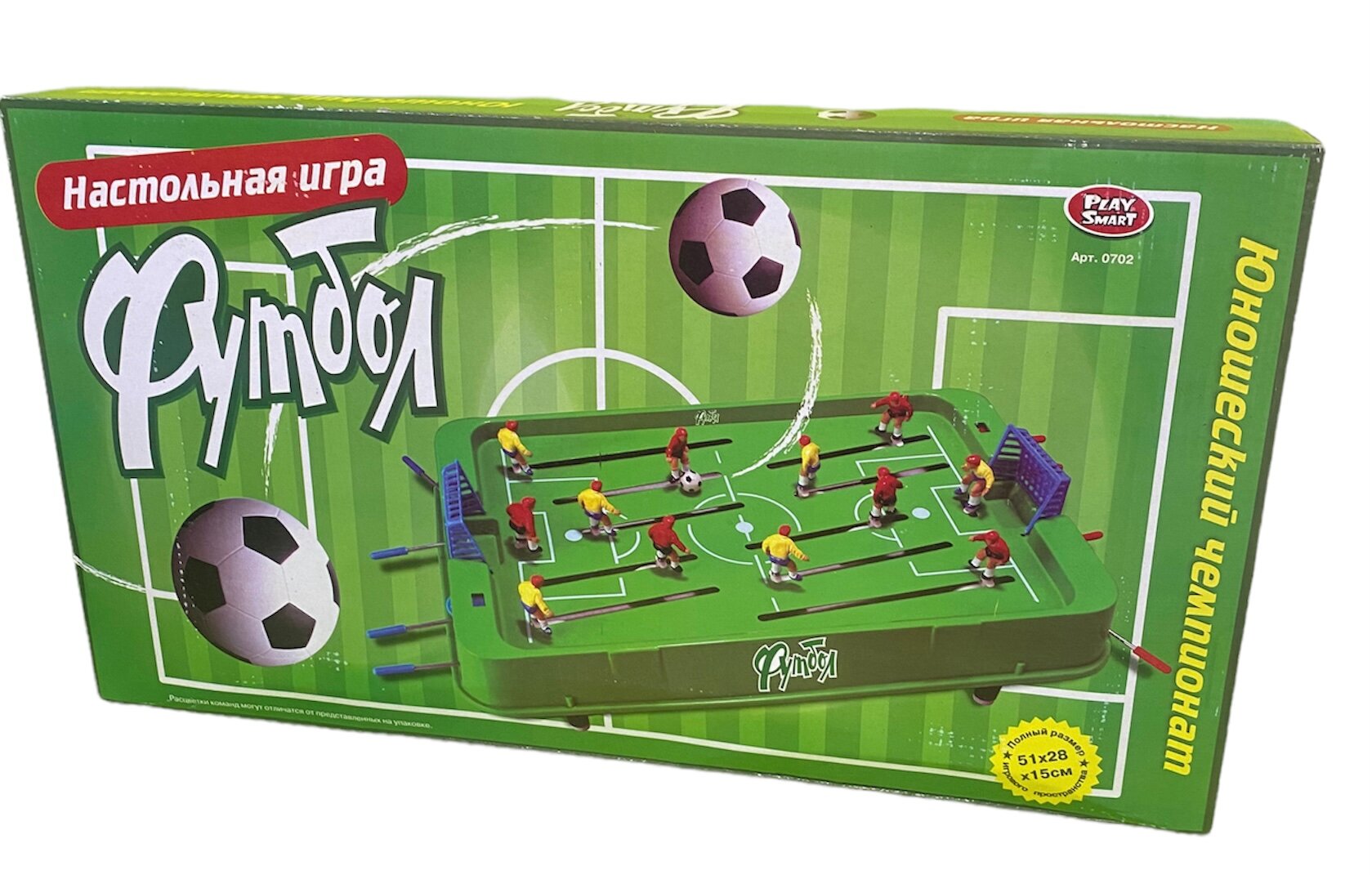 Настольный футбол Play Smart "Футбол", 4 игрока, длина 53 см, для детей 3-14 лет