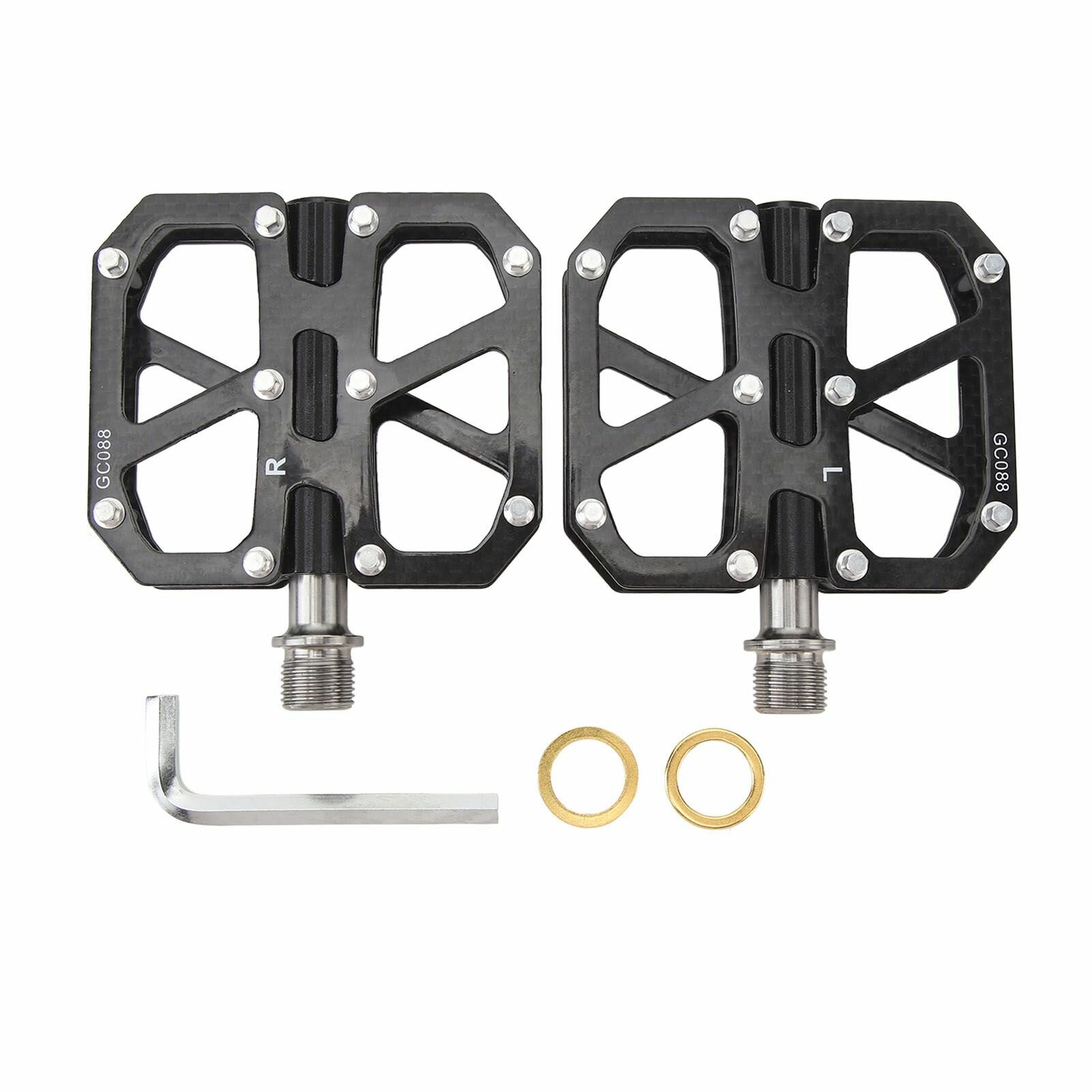 Карбоновые педали с 20 штифтами и титановым шпинделем