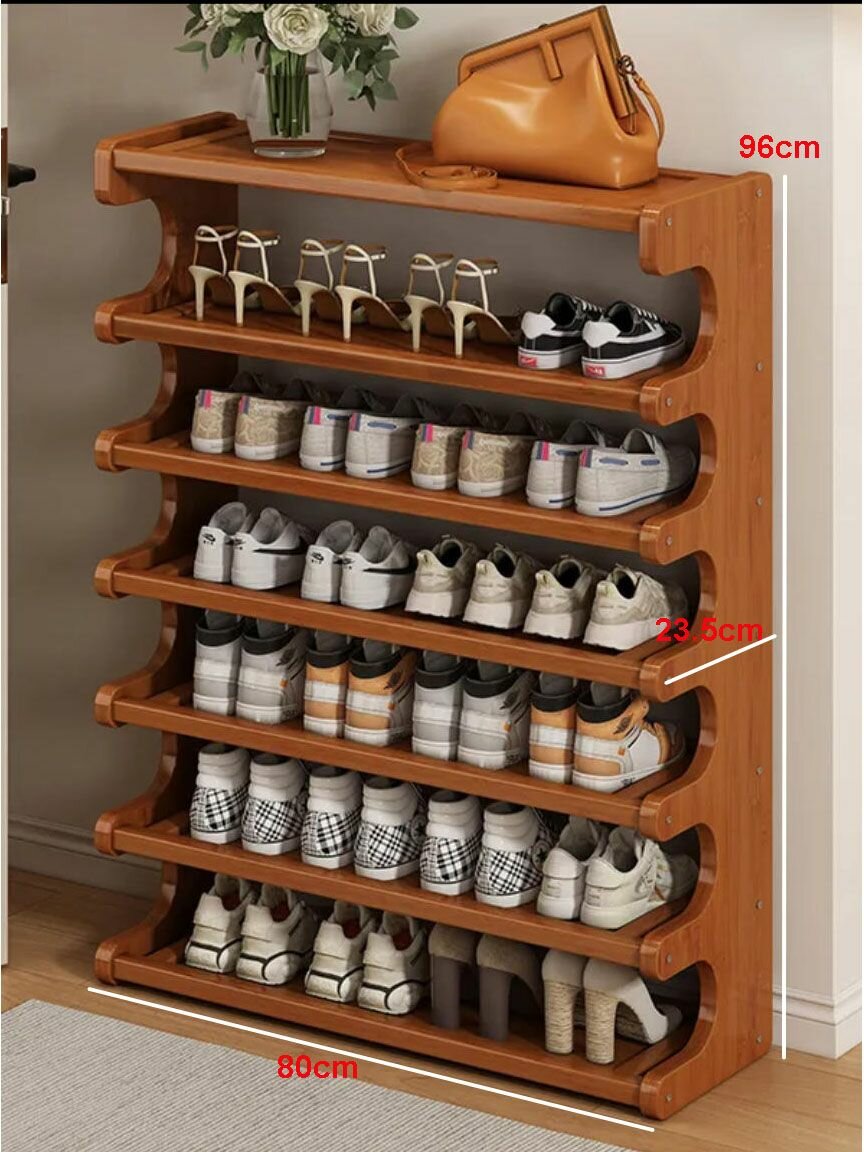 Обувница, Бамбук, МДФ, 23х79.5х95.5 см