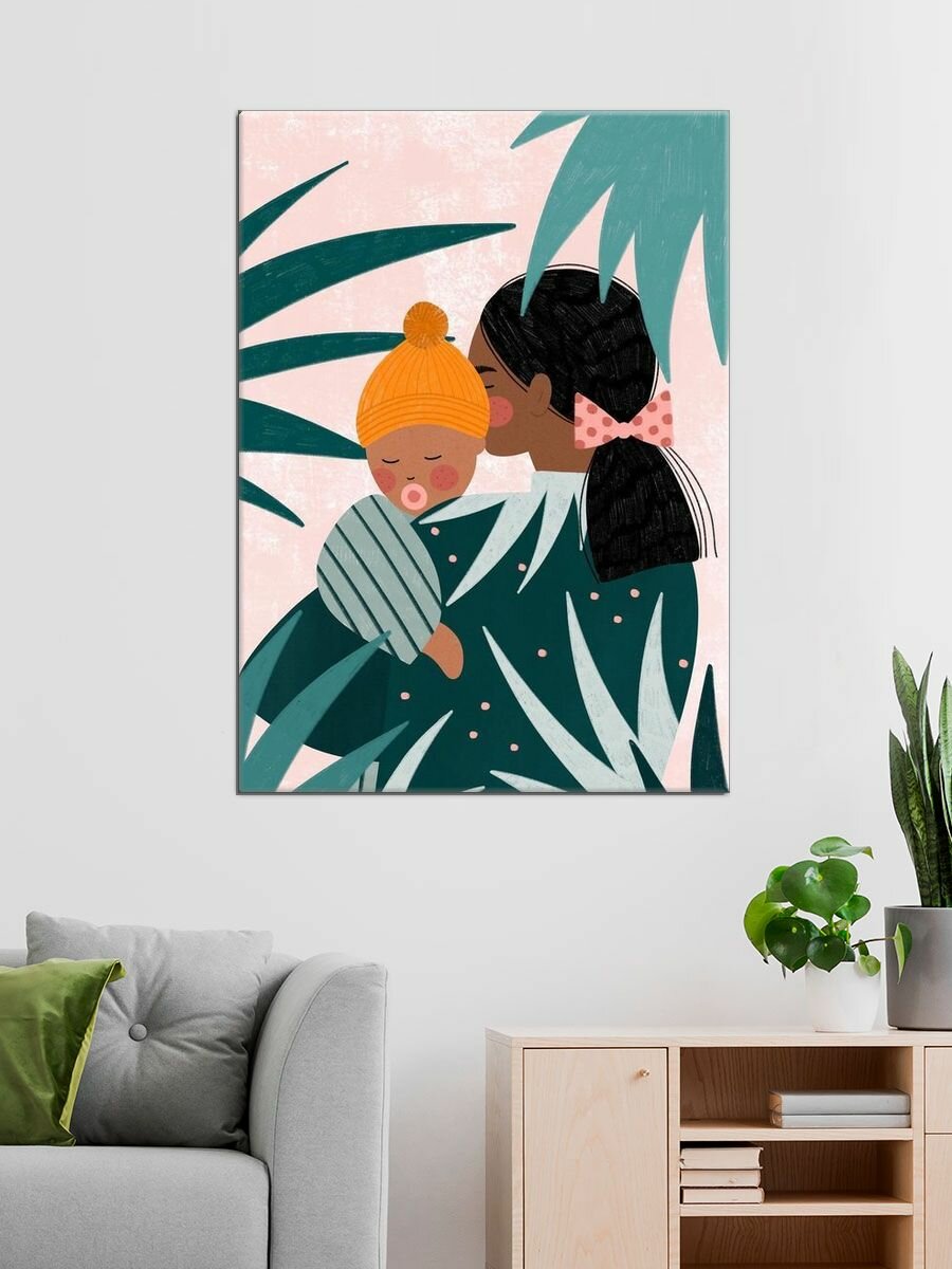 Картина на стену "Иллюстрация семья", 30х40 см