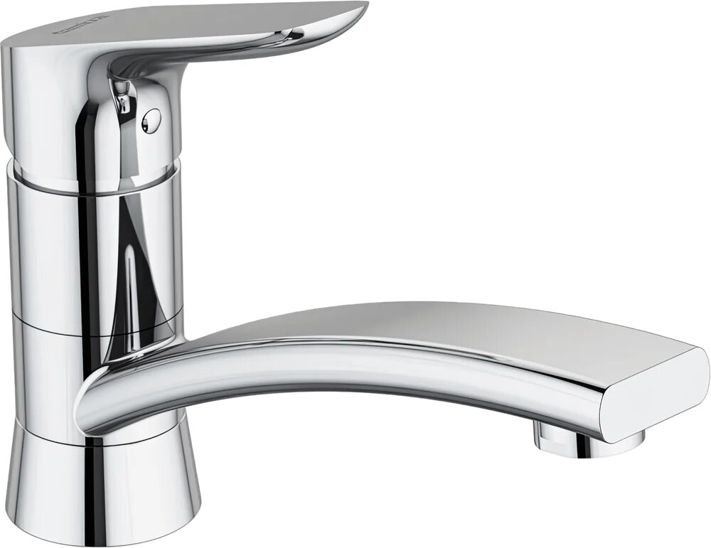 Смеситель для раковины Damixa Jupiter 770220001 хром, глянцевый, кран для ванной в раковину, из латуни, рычажный, с поворотным изливом, с керамическим картриджем