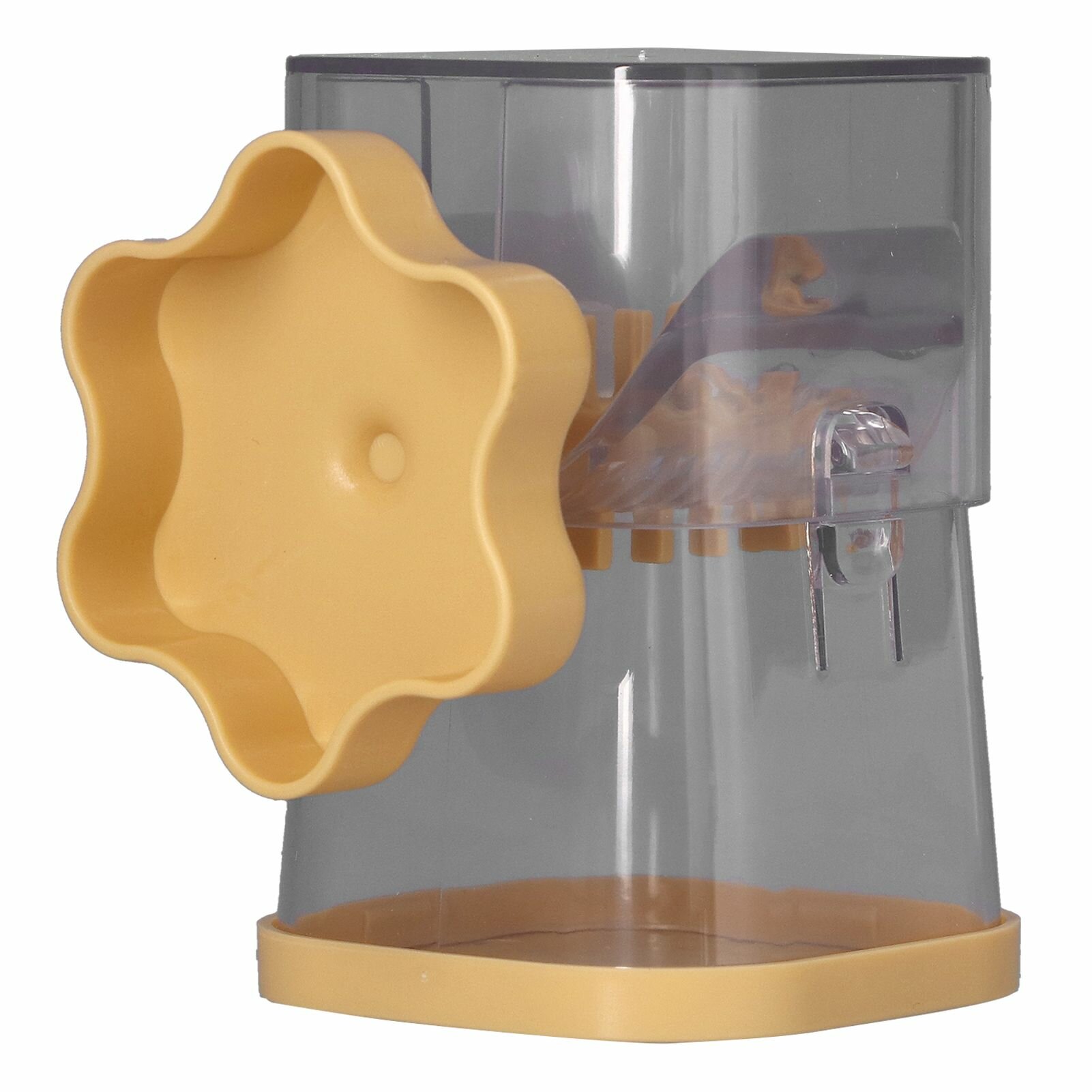 Ручной измельчитель орехов, легкий, простой в очистке, ручная кривошипная шлифовальная машина для миндаля, фундука, орехов пекан, желтый