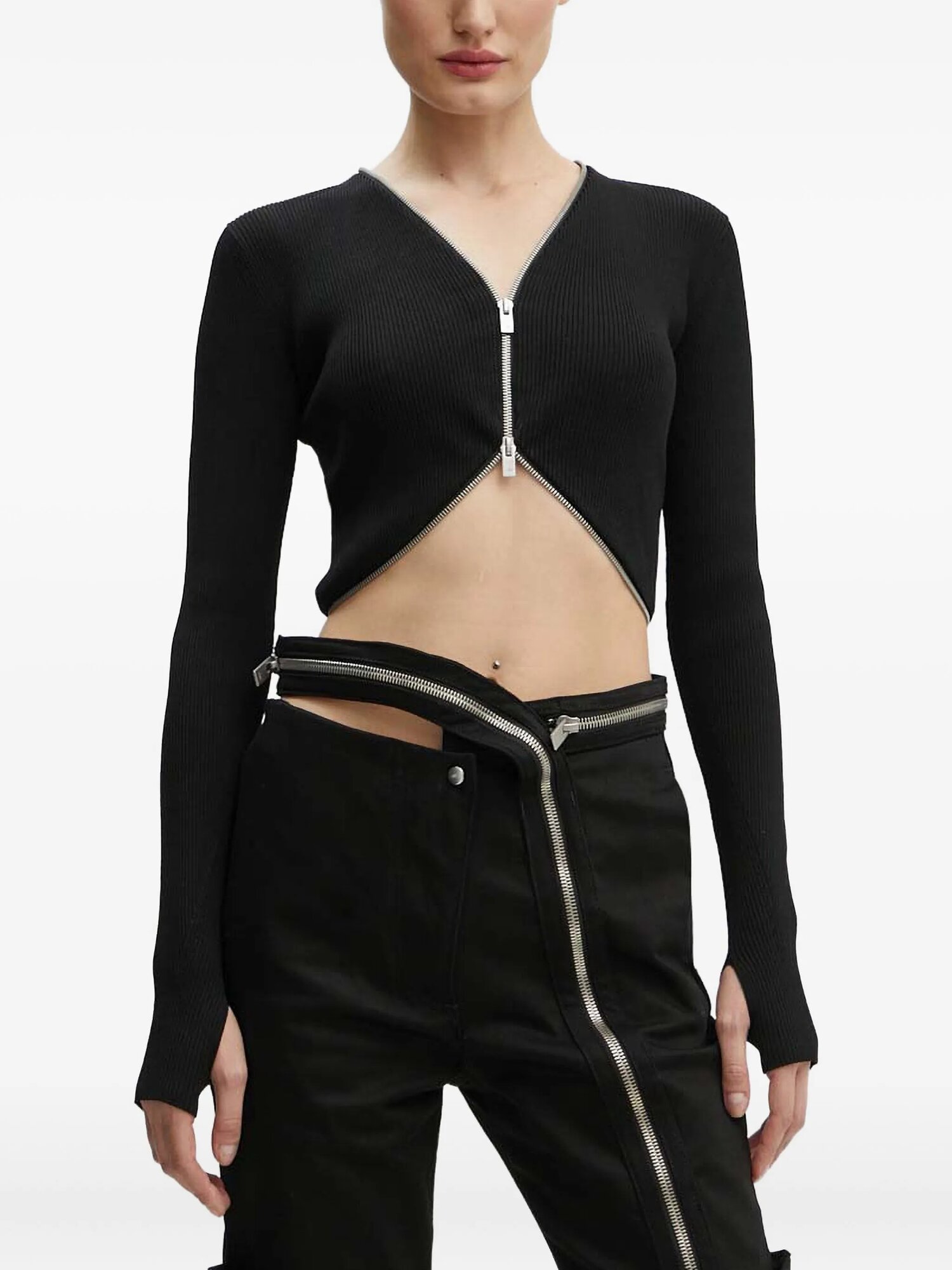 Топ Zip-fastening knitted top
