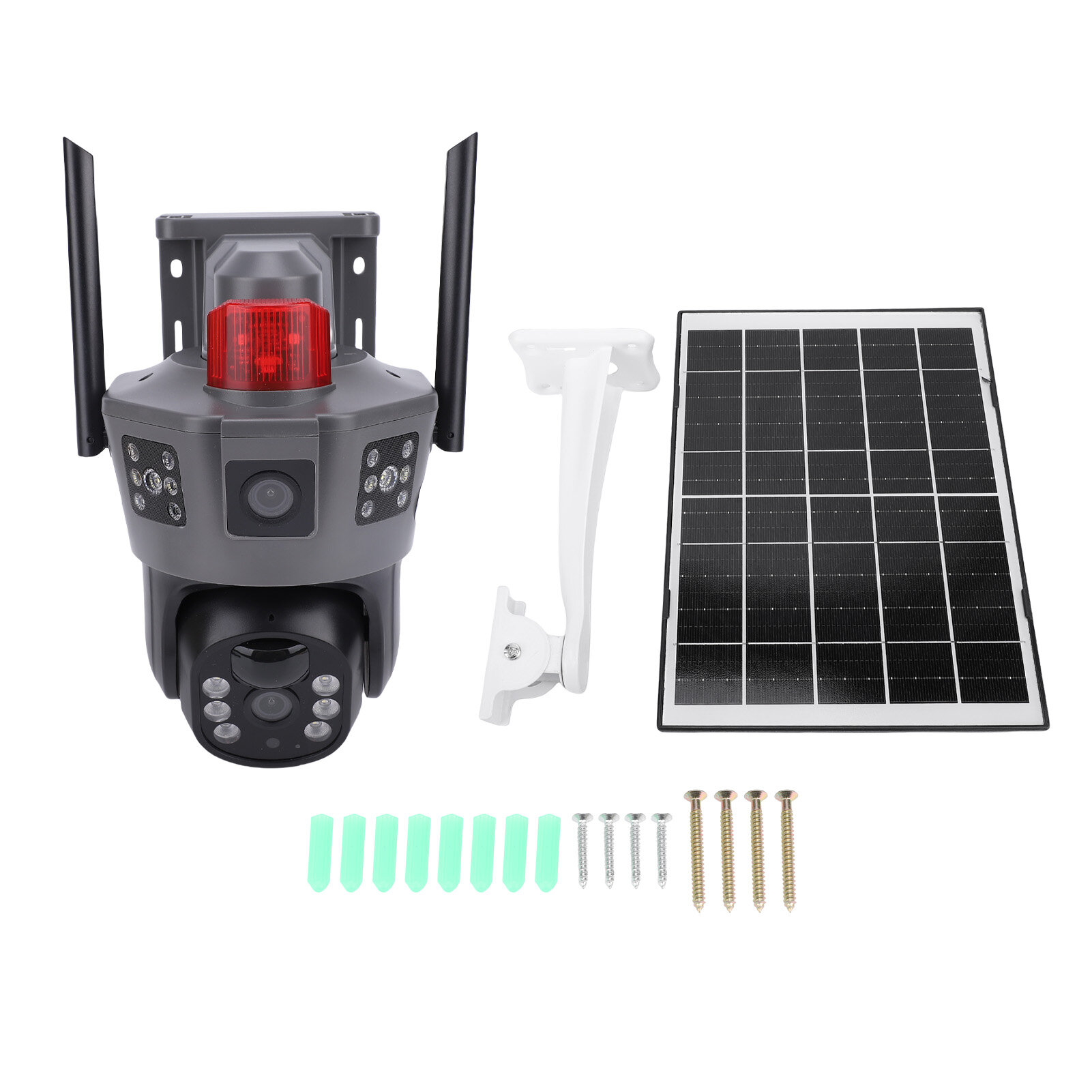 2K Двойной линзы солнечной камеры камеры беспроводной улицы 5G 2,4G Wi -Fi 360 градусов. Обнаружение движения. 2 -й Way Targ