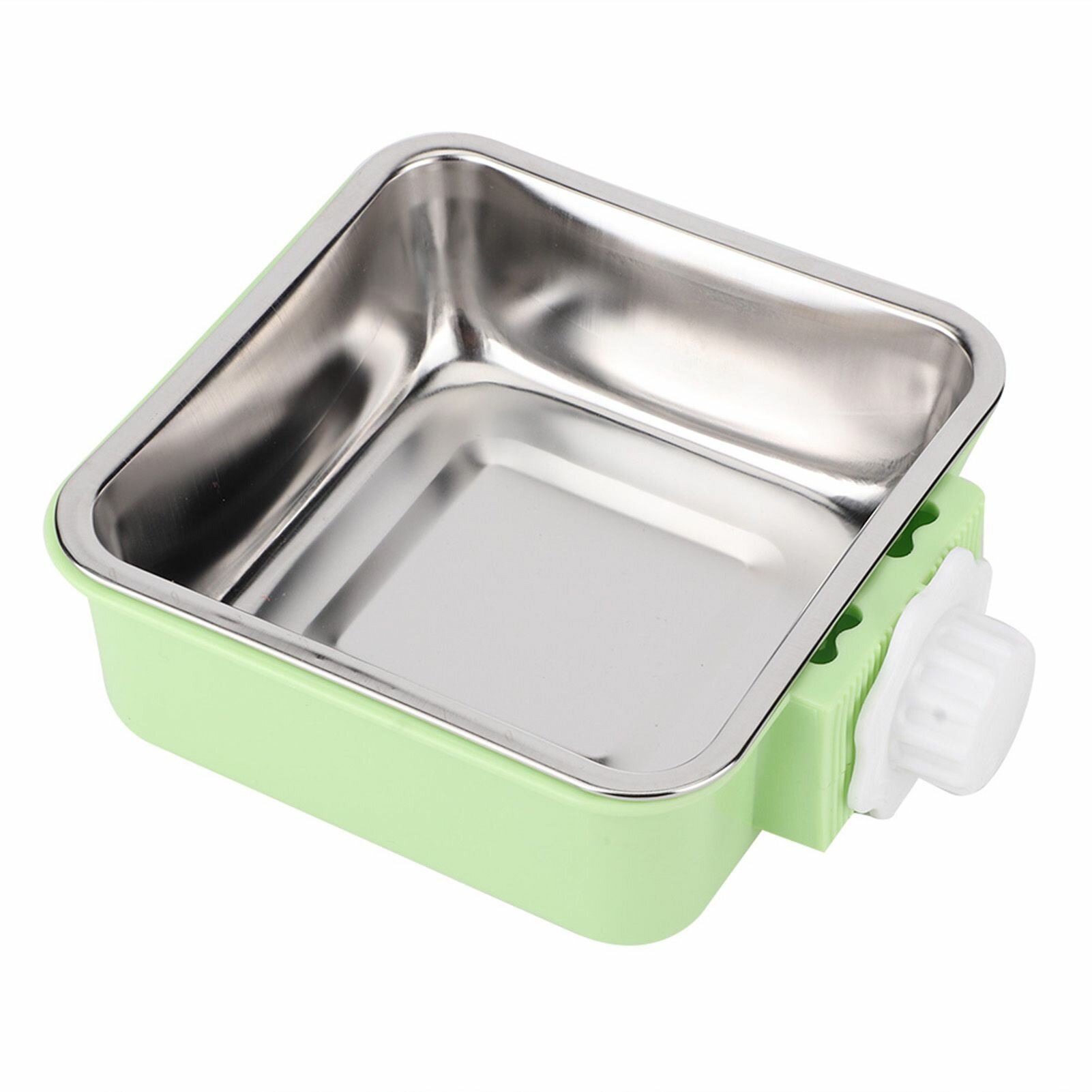 Подвесная кормушка для домашних животных, миска для кормления кошек, маленьких собак, большая емкость, зеленая квадратная