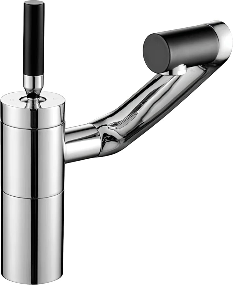 Смеситель для раковины Kaiser Merkur 27011 хром, глянцевый, кран для ванной в раковину, из латуни, рычажный, с поворотным изливом, с керамическим картриджем