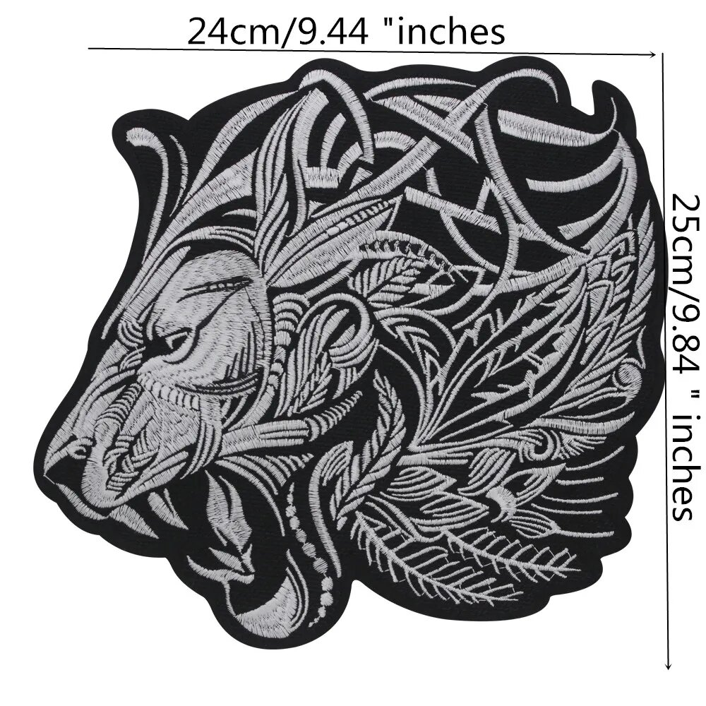 Термоклейкие нашивки с львом, полиэстер, набор из 5 штук 5pieces