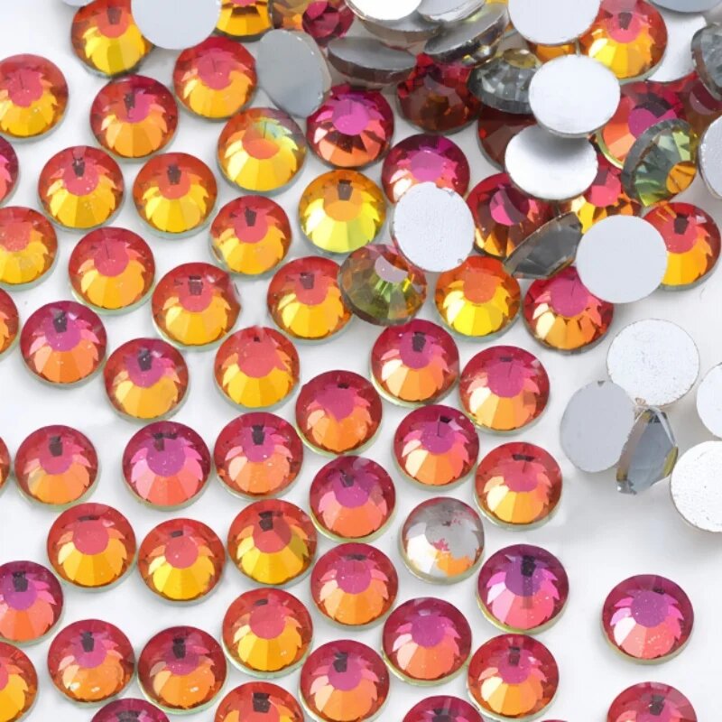 SS3-SS30 Стразы без горячей фиксации с плоской задней частью, специальные цвета, стразы для шитья, блестящие камни для одежды, украшения своими руками