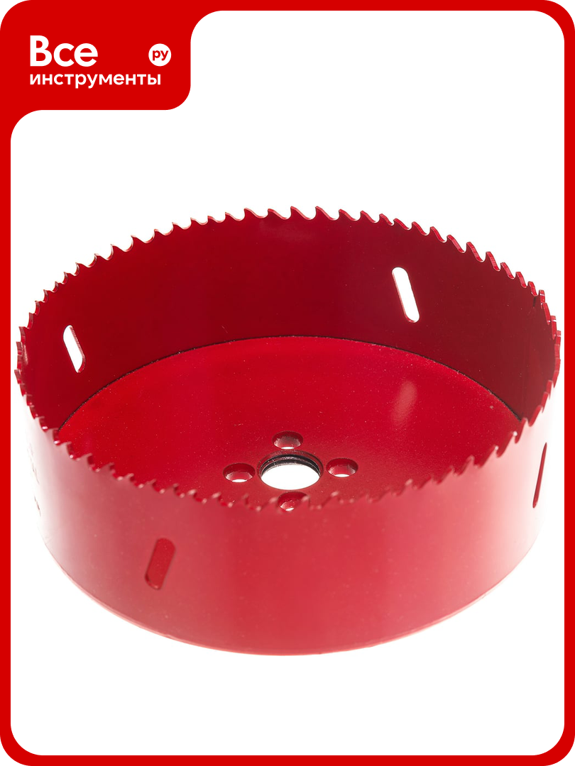 Коронка BIMETAL 127 мм Matrix 72498, для сверления отверстий черных цветных металлах пластике, пластиковый, черный