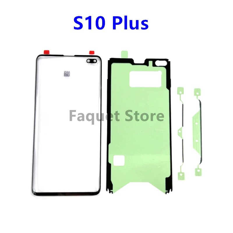 Передняя внешняя сенсорная панель, внешнее стекло для замены объектива для Samsung Galaxy S8 S9 S10 Plus, зеркальное ЖК-стекло S8 + S9 + S10 + S10 Plus