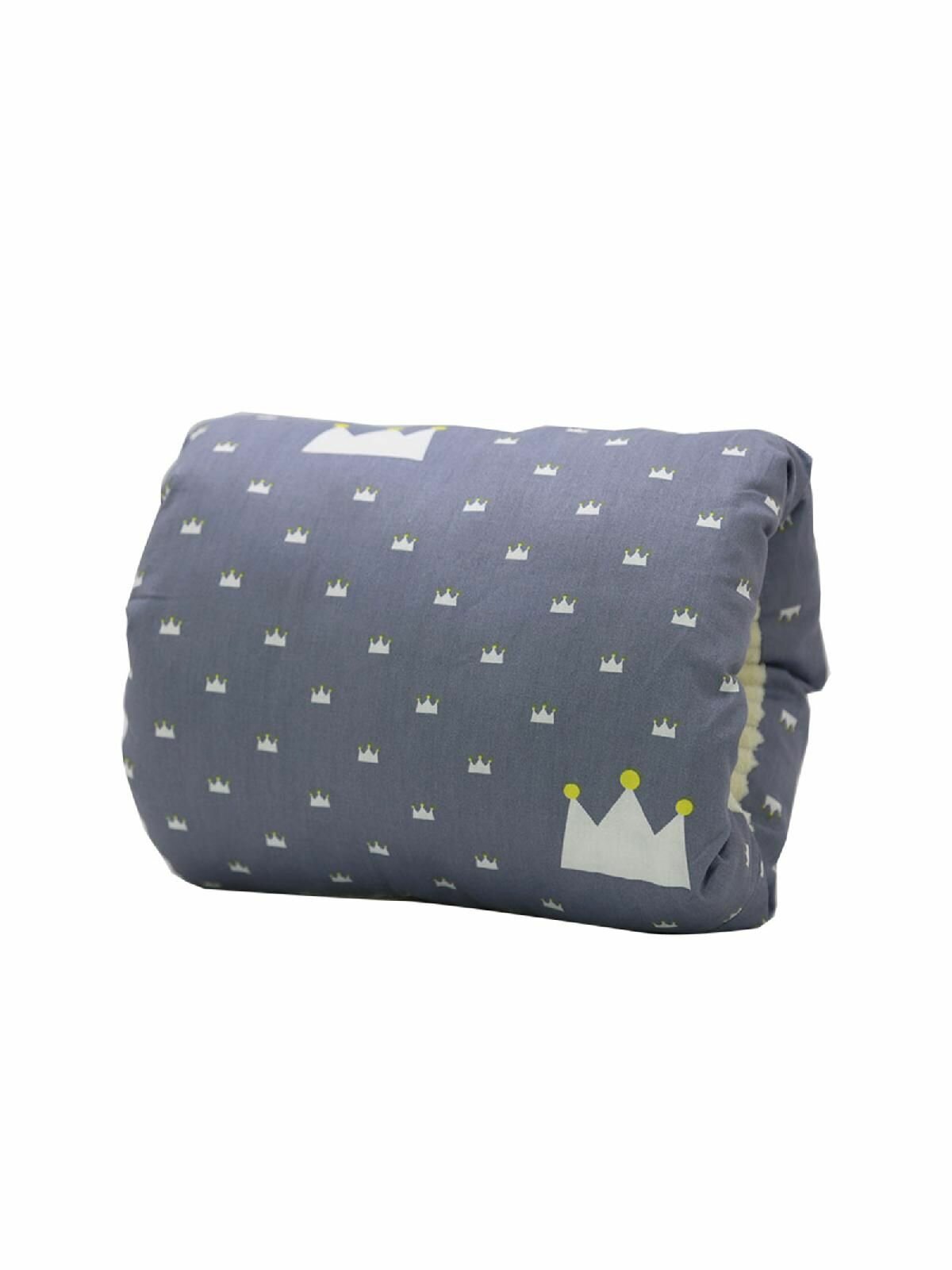 Подушка для беременных и кормящих, Подушка для кормления ребенка -Темно-синяя Маленькая корона