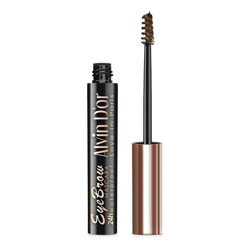 Оттеночный водостойкий гель для бровей Alvin D'or "Eyebrow mascara 24h waterproof" тон 01