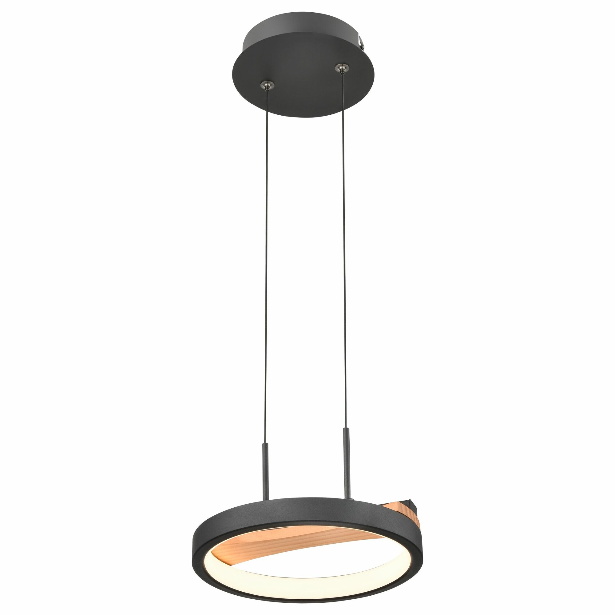 Подвесной светильник Velante W193xL193xH40/1200 мм LED цвет черный, натуральный, арт. 450-023-01