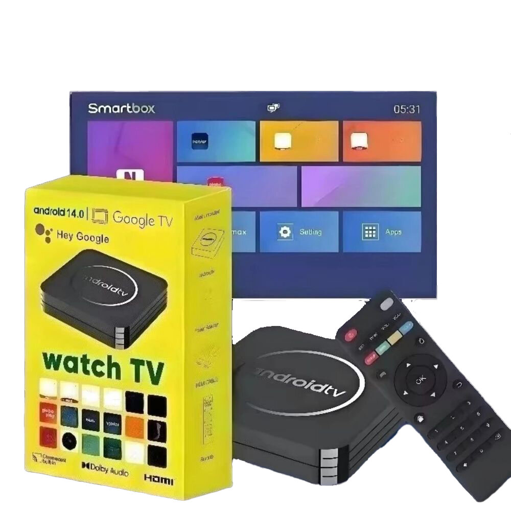 Телевизионная приставка Q3 Android 14 8K, Allwinner H3 HD 4K 2.4G Wifi 4 ГБ 64 ГБ, умный потоковый медиаплеер Google Play Youtube