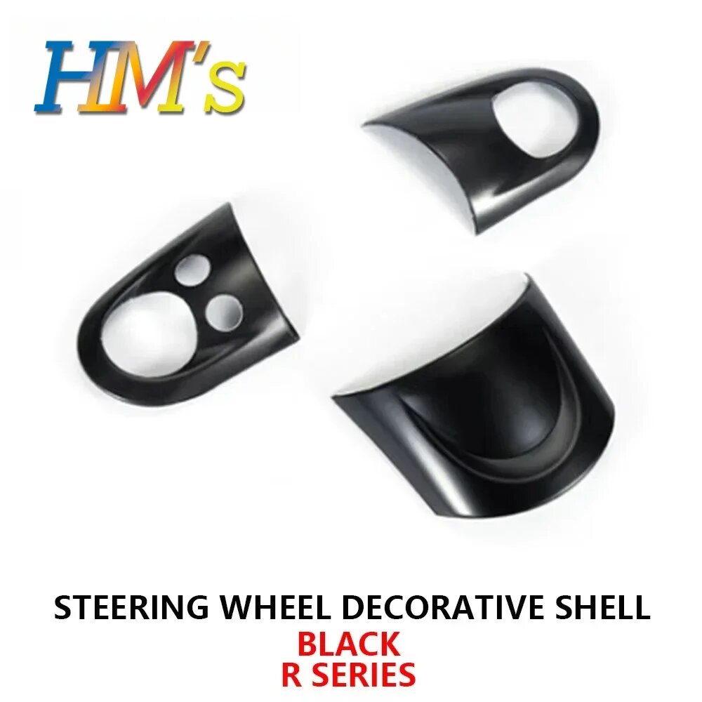 Для Mini Cooper R55 R56 R57 R58 R59 R60 автомобильный руль, центральная панель, кнопка, наклейки, украшения, аксессуары для интерьера Black