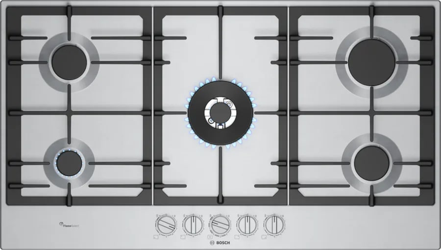 Газовая варочная поверхность Bosch PCR9A5I90M нержавеющая сталь