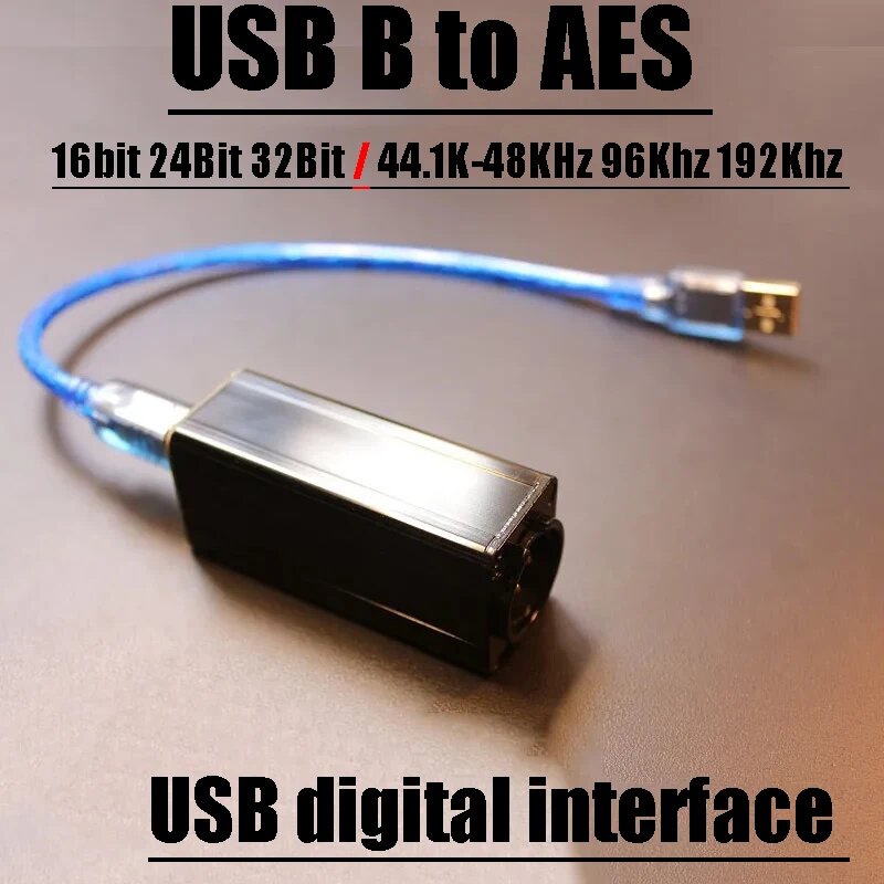 Dykbcells Цифровой интерфейс USB B к AES, 16-32Bit 44.1k- 192K