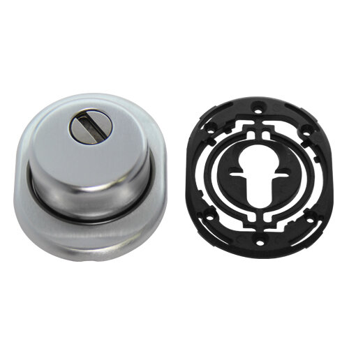 Врезная броненакладка DiSec BD-16-PE-Sferic - Хром матовый (25мм)