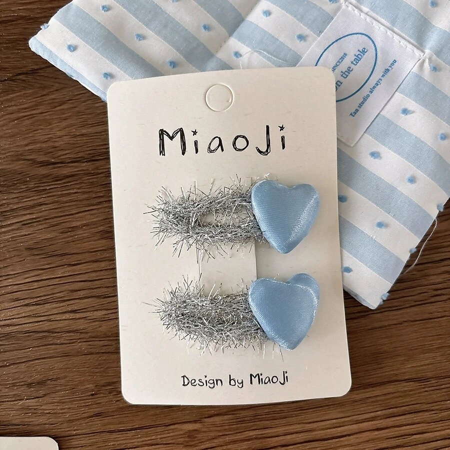 Серебряные заколки из искусственной кожи для девочек 15