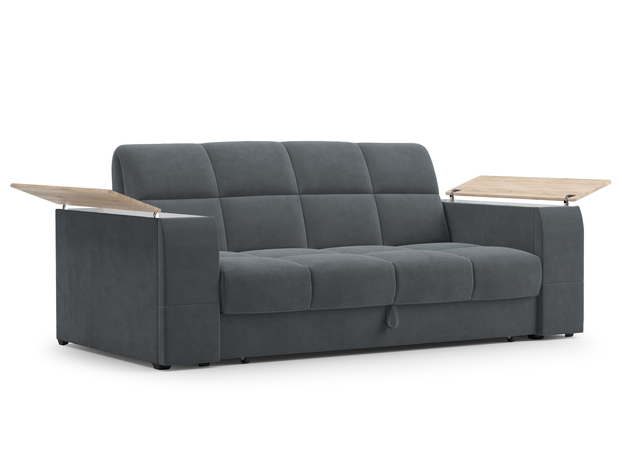 Диван-кровать Флай, аккордеон, ортопедическое основание, подлокотники короб+короб, 160*200, съемный чехол, велюр.