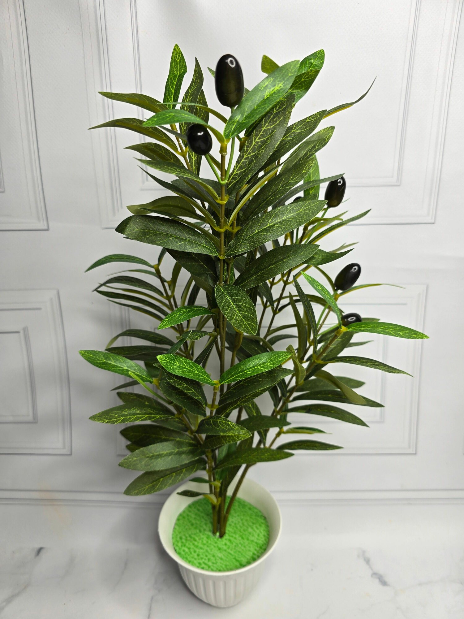 Искусственное дерево Holodilova "Олива" в горшке, 40см, цвет зеленый