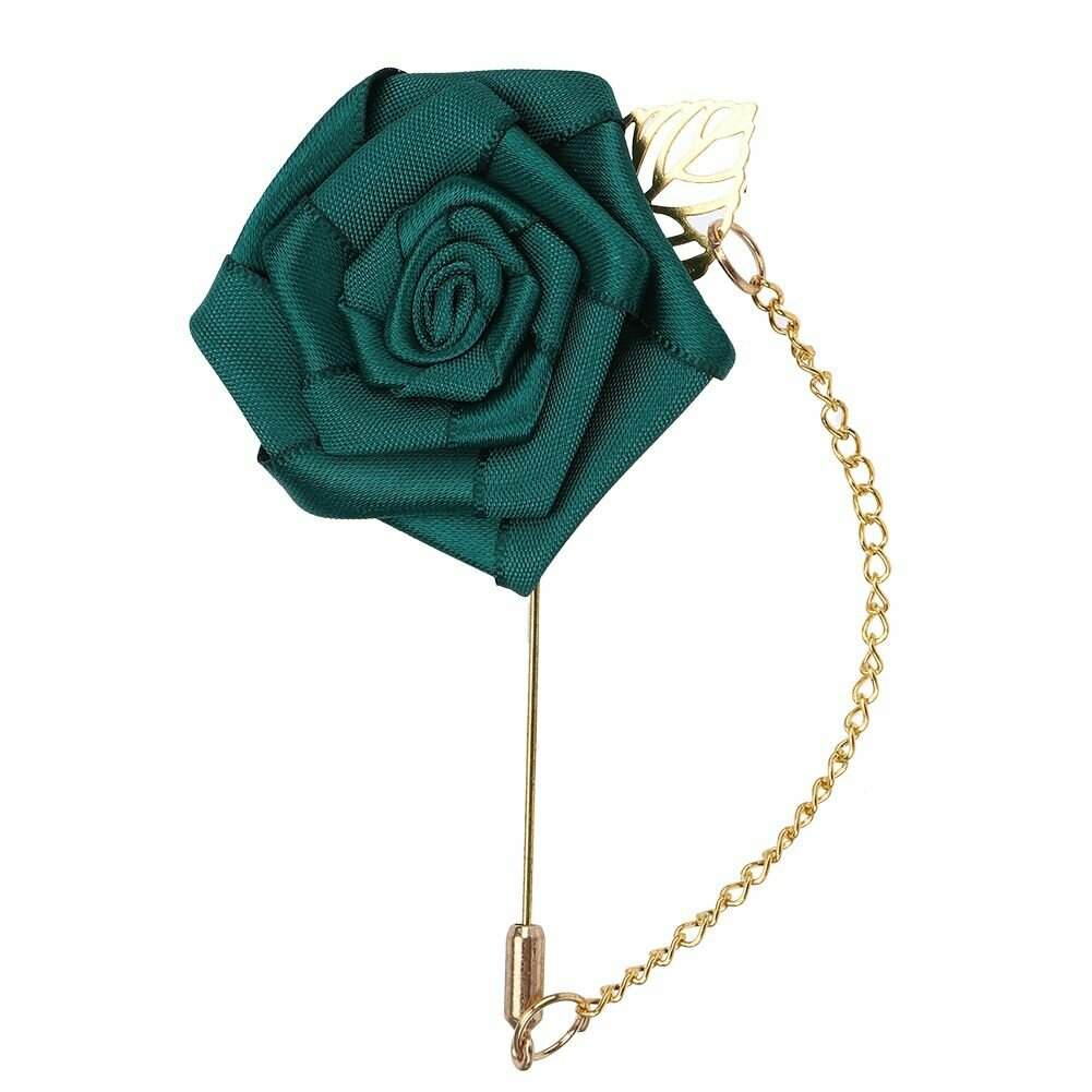 8 шт, простая красивая лента, металлическая цепочка с золотыми листьями, свадебная брошь с цветком розы, украшение на булавке