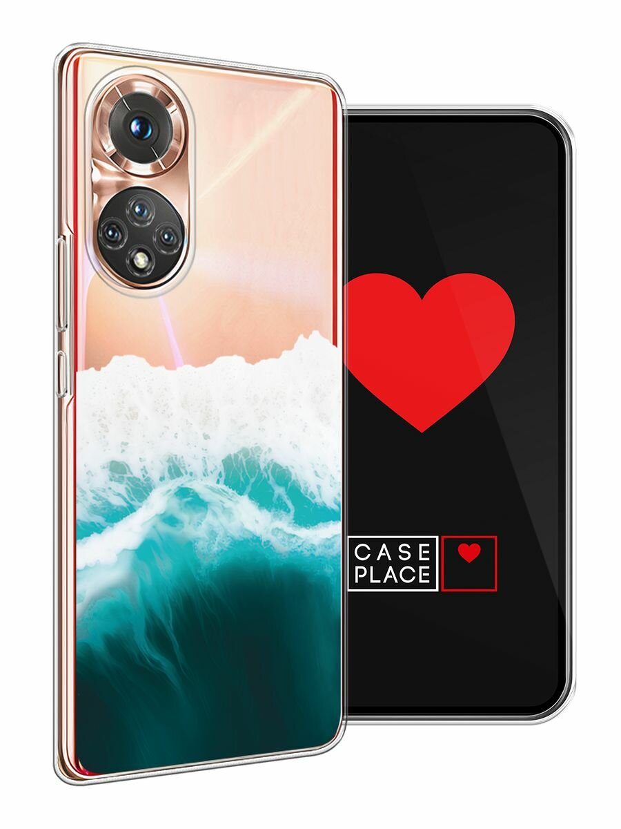 Чехол на Honor 50/Huawei Nova 9 / Хонор 50/Хуавей Нова 9 с принтом "Большая волна", прозрачный — фото 1