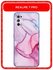 Чехол на Realme 7 Pro / Реалми 7 Про с принтом "Розовые мраморные разводы"