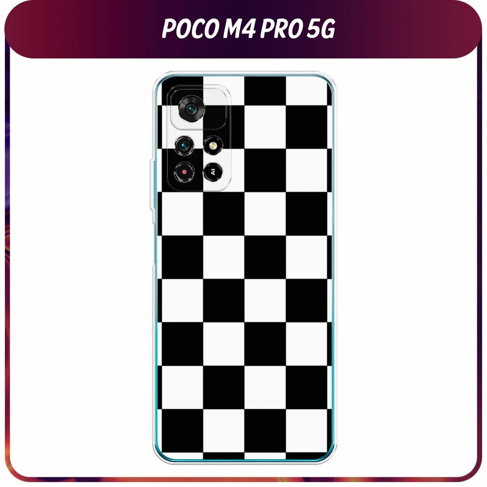 Чехол на Xiaomi Poco M4 Pro 5G/Redmi Note 11S 5G / Сяоми Поко М4 Про 5G/Редми Нот 11S 5G с принтом "Шахматная доска"